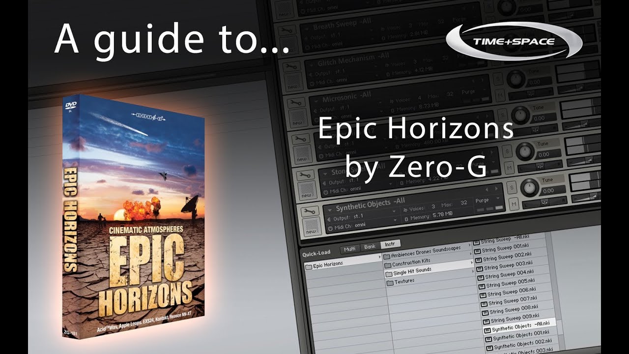 Zero-G Epic Horizons sample library with textures, ambiences, soundscapes, drones and FX - YouTube