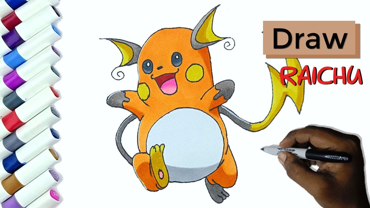 Drawing Raichu !!! How To Draw Raichu from Pokemon - YouTube