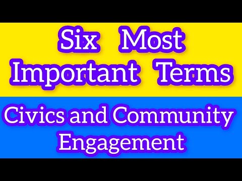 Six Most Important Terms of Civics and Community Engagement || BS ...