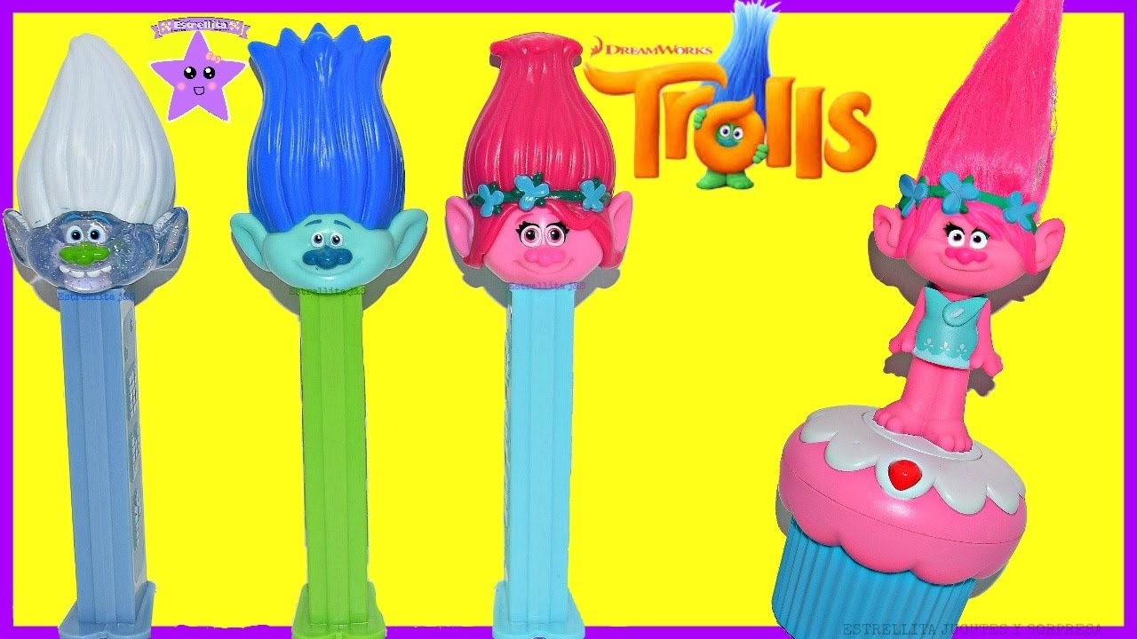 Trolls Pez Candy Dispensador De Poppy, Branch y Guy Diamond , Juguetes ...