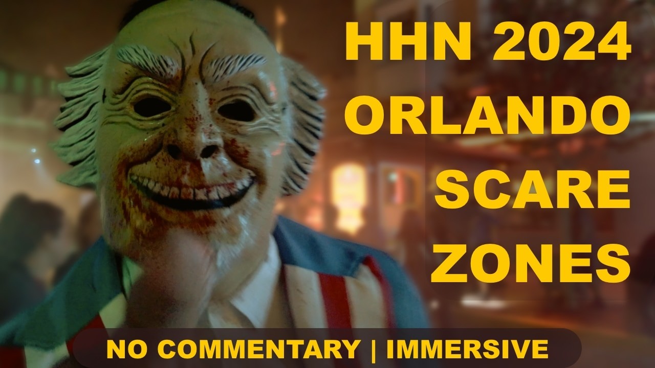 HHN 2024 – All Scare Zones and Street Experiences Full Walkthrough 4K ...