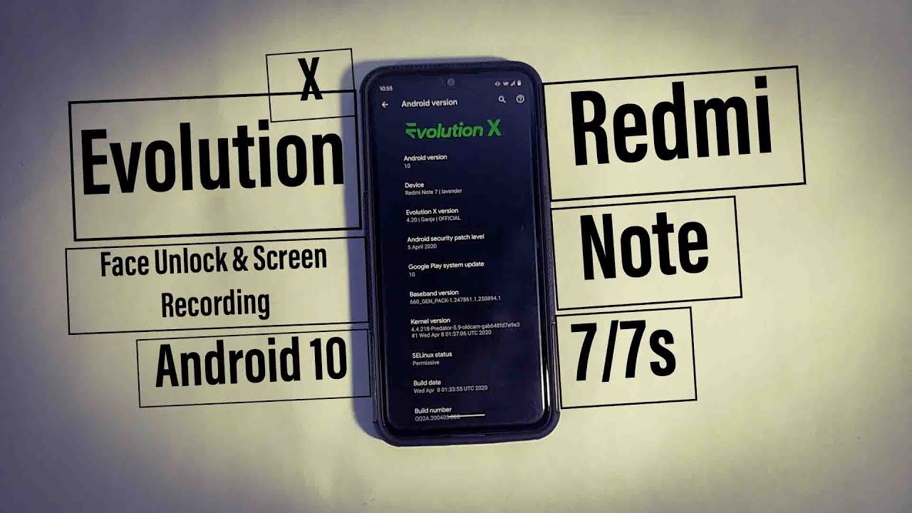 Evolution X Android 10 | Redmi note 7/7s | Face Unlock | Screen ...
