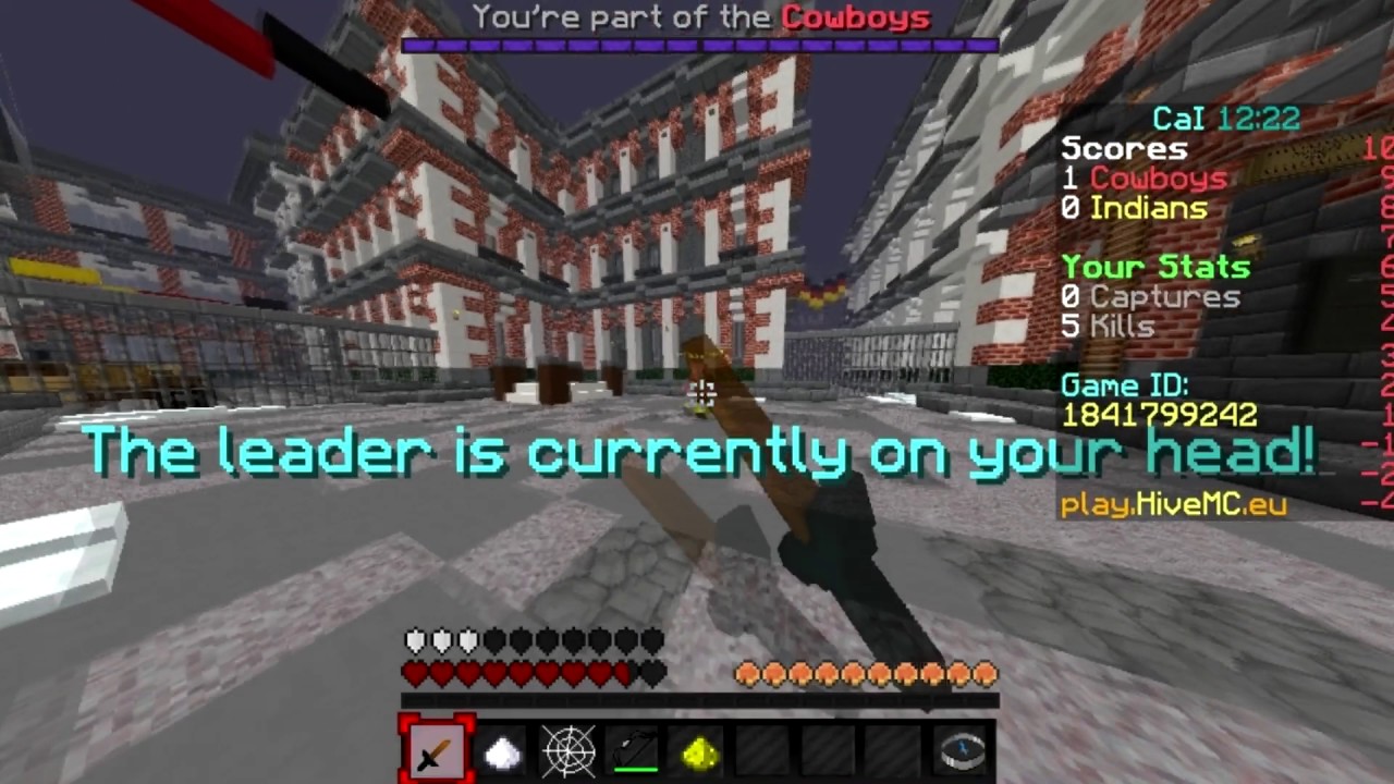 A low quality game of Cowboys and Indians on the Hive minecraft server ...