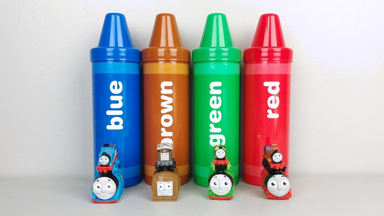 Learn Colors Thomas and Friends Rainbow Sorting Crayons Educatioanl for ...
