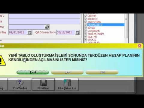 Eta SQL Programında Şirket Açma Videosu
