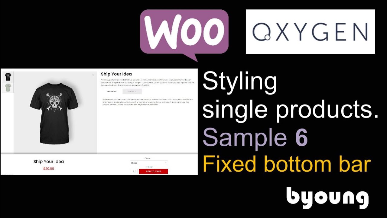Fixed Bottom Bar, example 6 in the series of single product templates ...