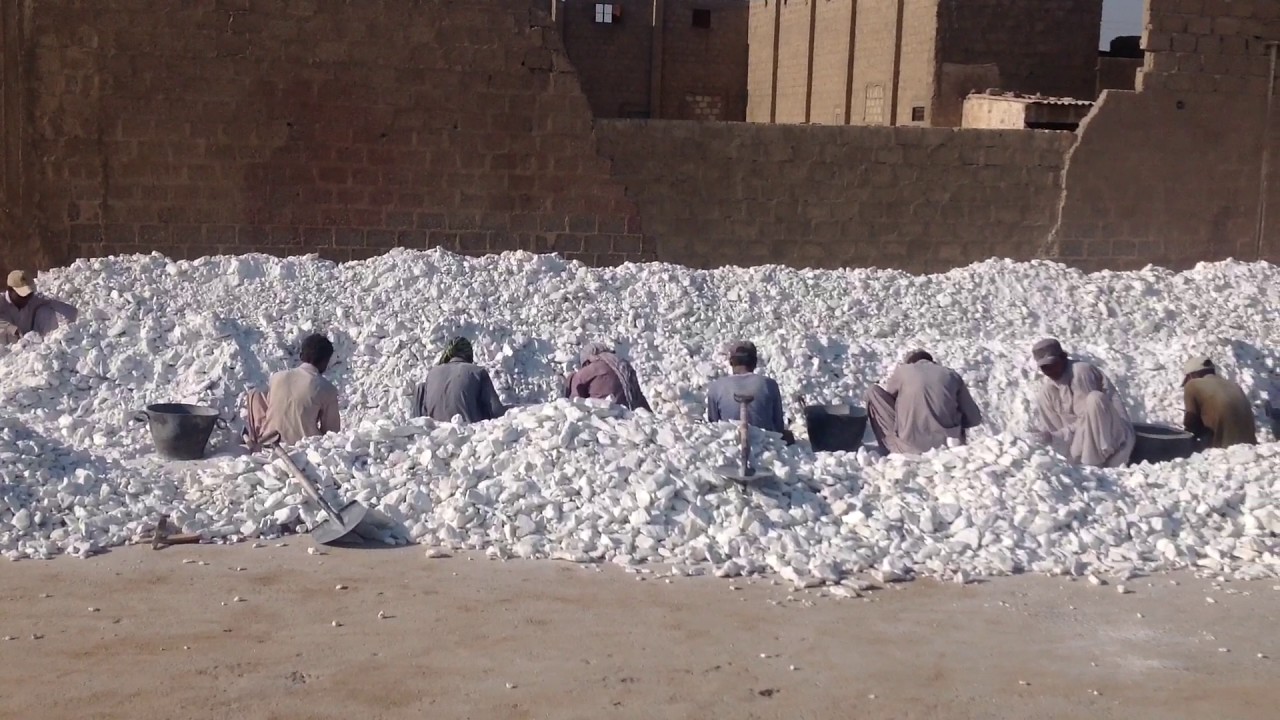 Hand Sorting Talc Lumps - YouTube