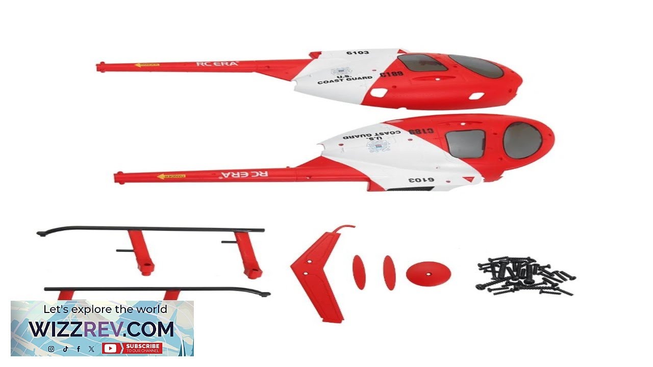 RC ERA C189 RC Helicopter Spare Parts Case Cover Red Review - YouTube