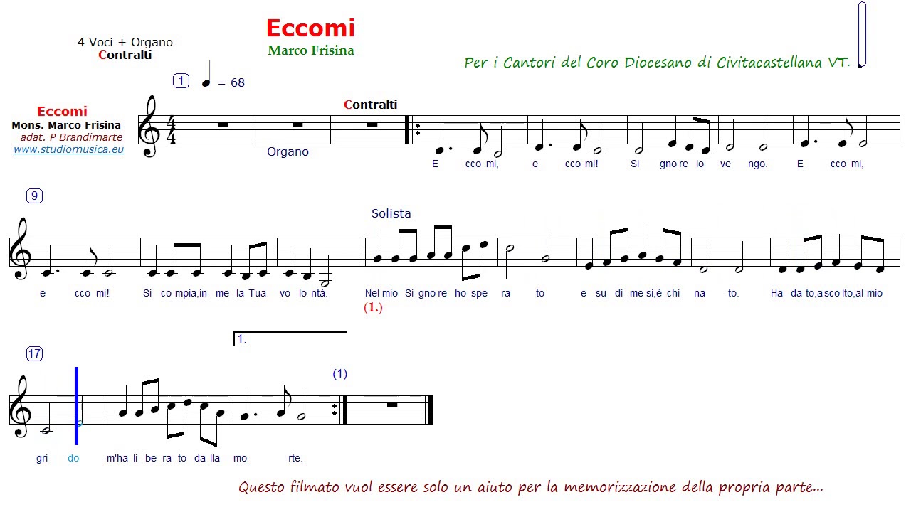 Eccomi - M Frisina - Contralti new - YouTube