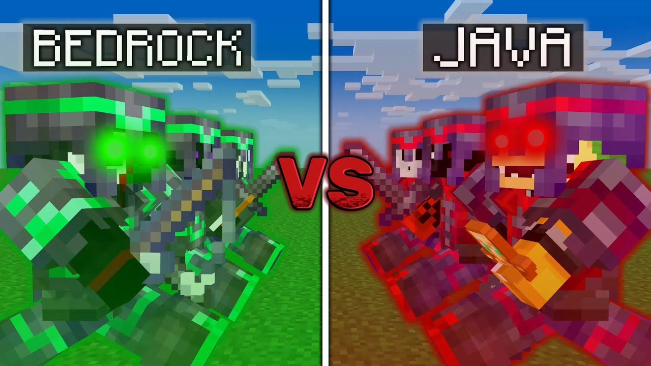 Minecraft Bedrock VS Java PvPers - YouTube