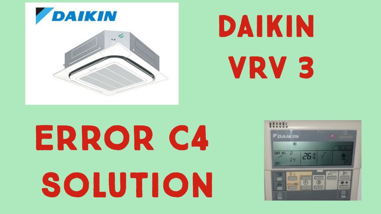 Daikin VRV3 C4 Error cassette type AC full solution/ #daikin # ...