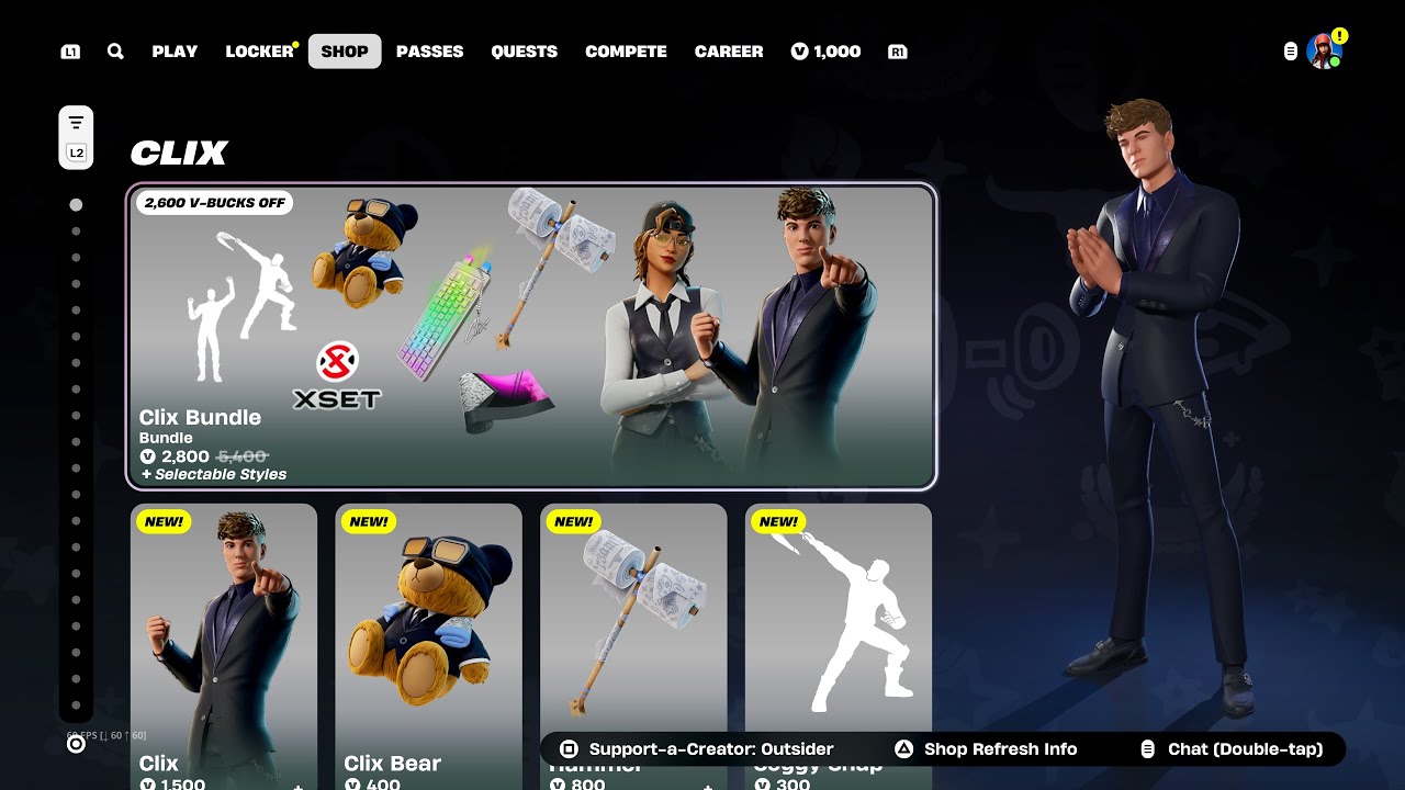 FORTNTIE *NEW* CLIX ICON SERIES SKIN BUNDLE, NEW AIR JORDANS ,NEW EMOTE ...