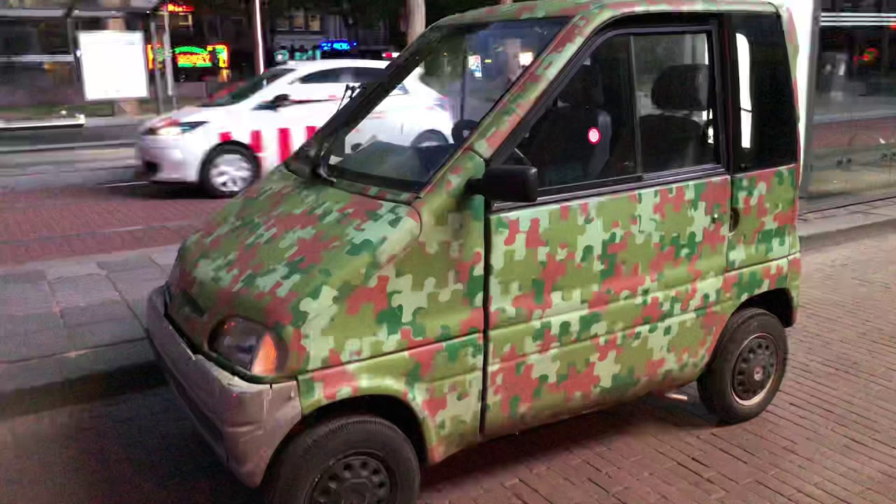 Small Car Military in Amsterdam - YouTube