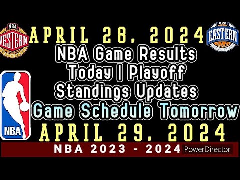 NBA Game Results Today |April 28, 2024| Playoff Standing Updates #nba # ...