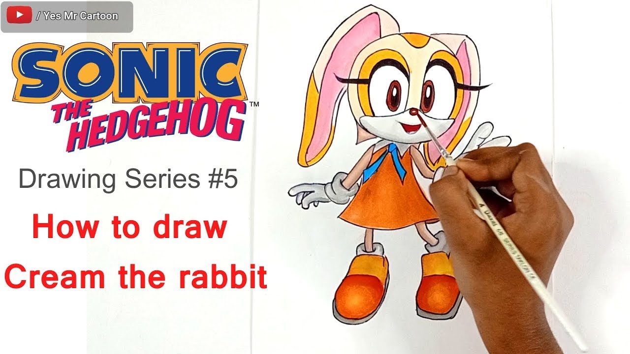 How to draw cream the rabbit Sonic drawing series#5 - YouTube