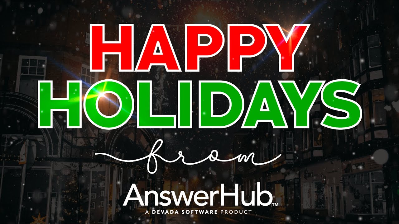 Happy Holidays From AnswerHub - YouTube