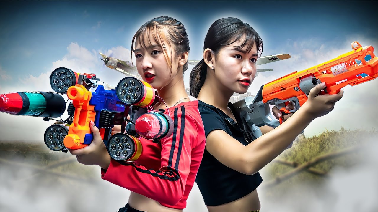 Xgirl Nerf Studio:Detective Girl Warriors SEAL X Girl Nerf Guns Criminal Group Rescue Beautiful ...