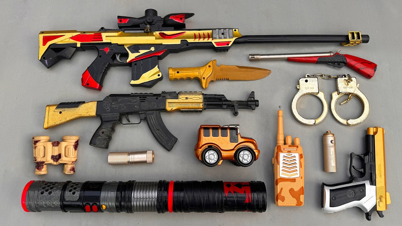 Satisfying Found Action Equipments & Grabbing, guns toys potato chips ...