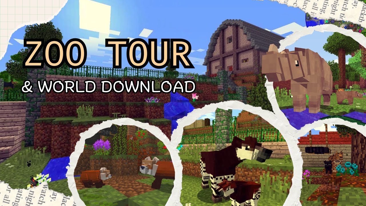 Building My Dream Zoo in Minecraft Ep 50 | Updated Zoo Tour & World ...