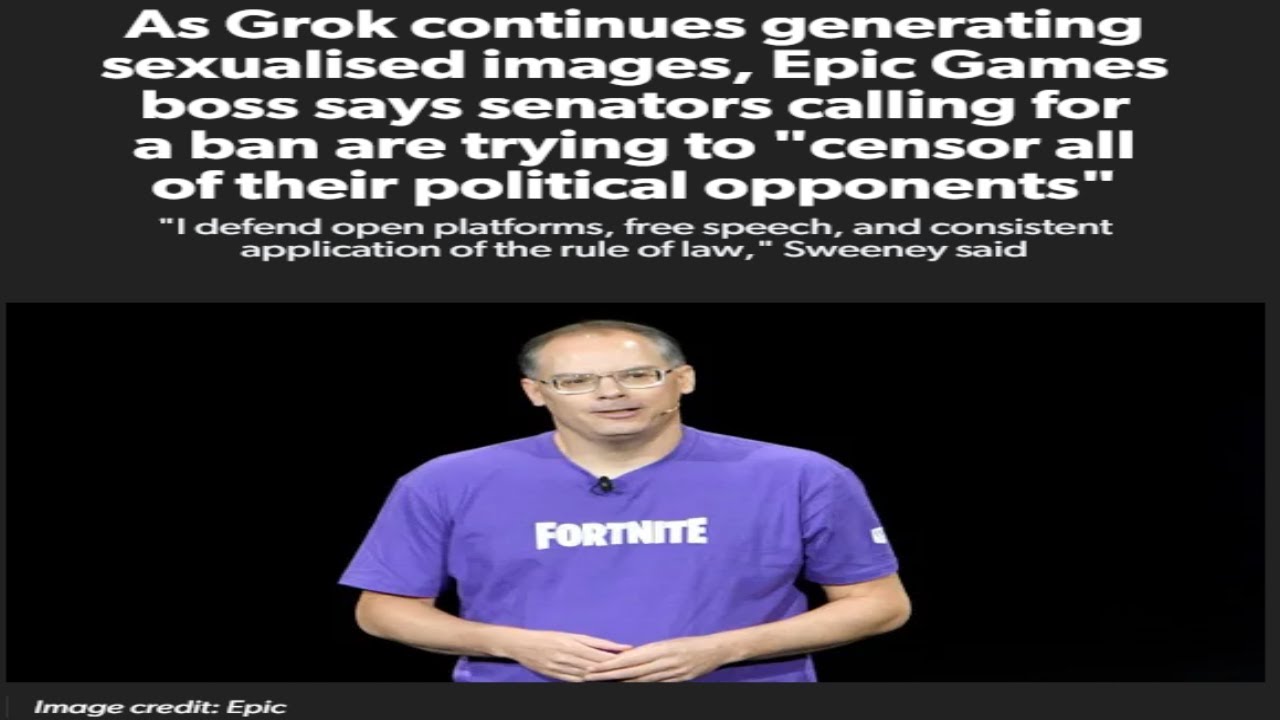 Il CEO di Epic Games fa una orribile uscita - YouTube
