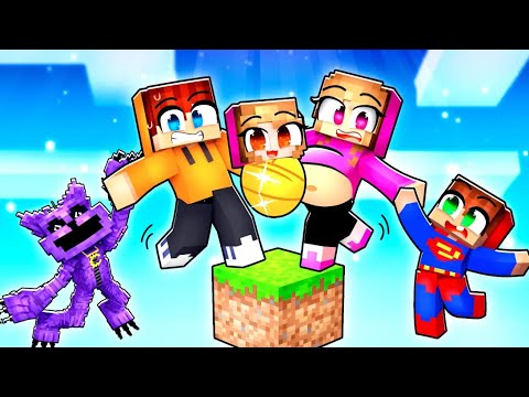 Having A BABY as FAMILY on ONE BLOCK in Minecraft! - YouTube