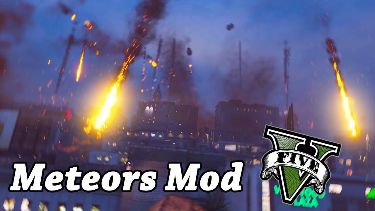 GTA 5 PC - Escape From Devastating Meteors ! (Meteors Mod Gameplay ...