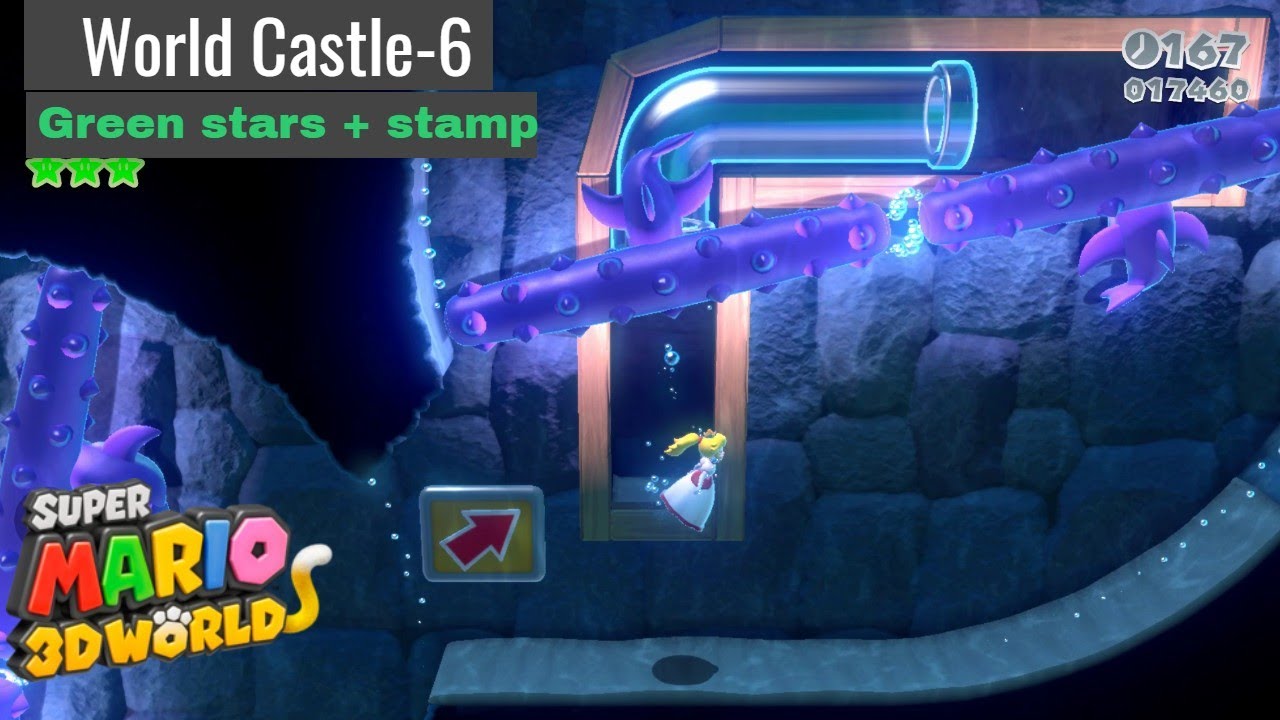 Super Mario 3D World: World Castle-6: Rammerhead Reef (Green stars ...