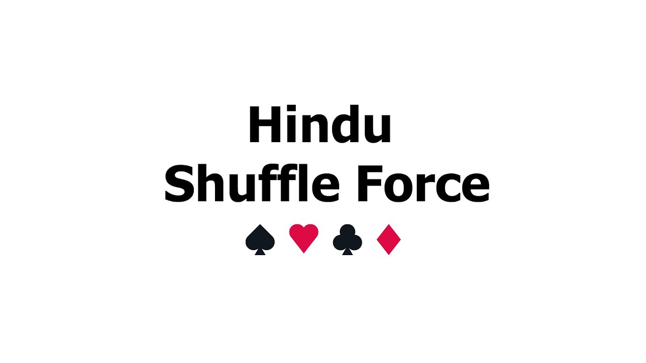 Hindu Shuffle Force — Card Trick Sleight of Hand — 7magicinc com - YouTube