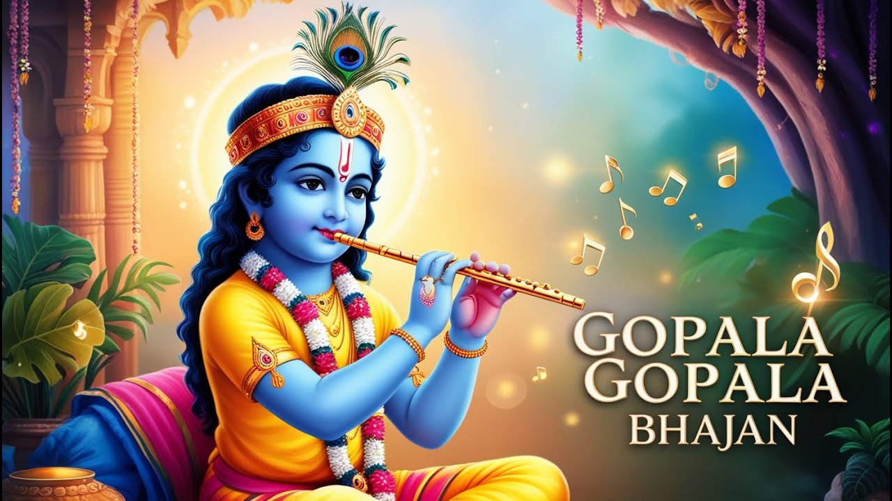 Gopala Gopala Bhajan | Devaki Nandana Krishna | Soothing Devotional Music #krishnabhajan - YouTube