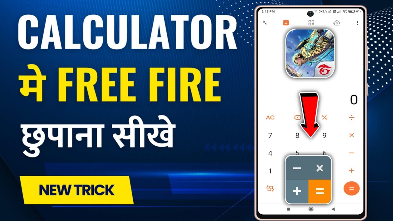 Free fire kaise chupaye | free fire ko hide kaise kare | calculator me ...