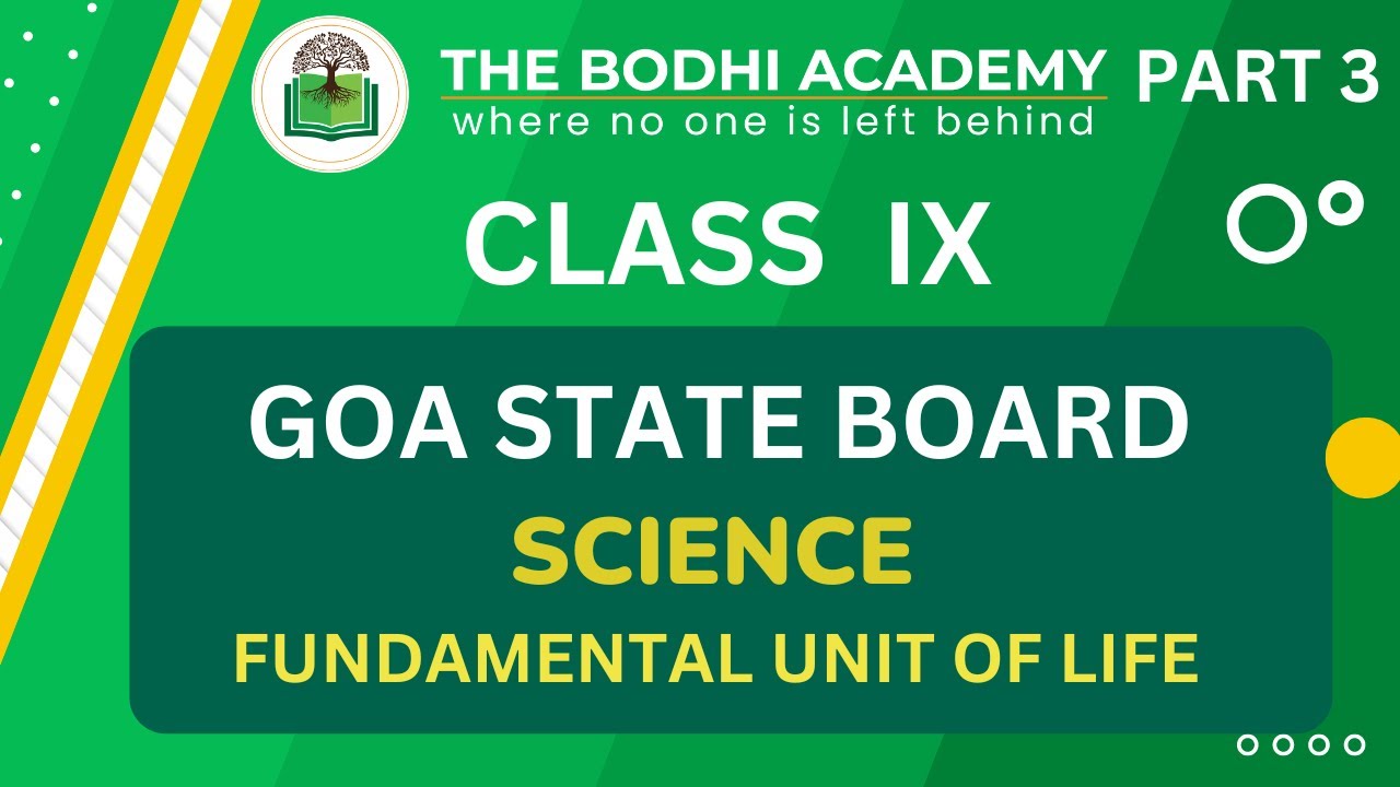 GOA BOARD || CLASS 9TH || CHAPTER 5 || THE FUNDAMENTAL UNITS OF LIFE ...