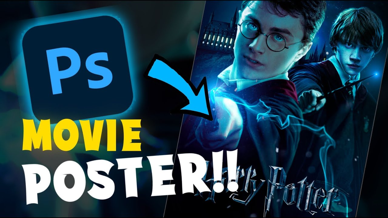 Harry Potter Movie Poster in Adobe Photoshop - YouTube