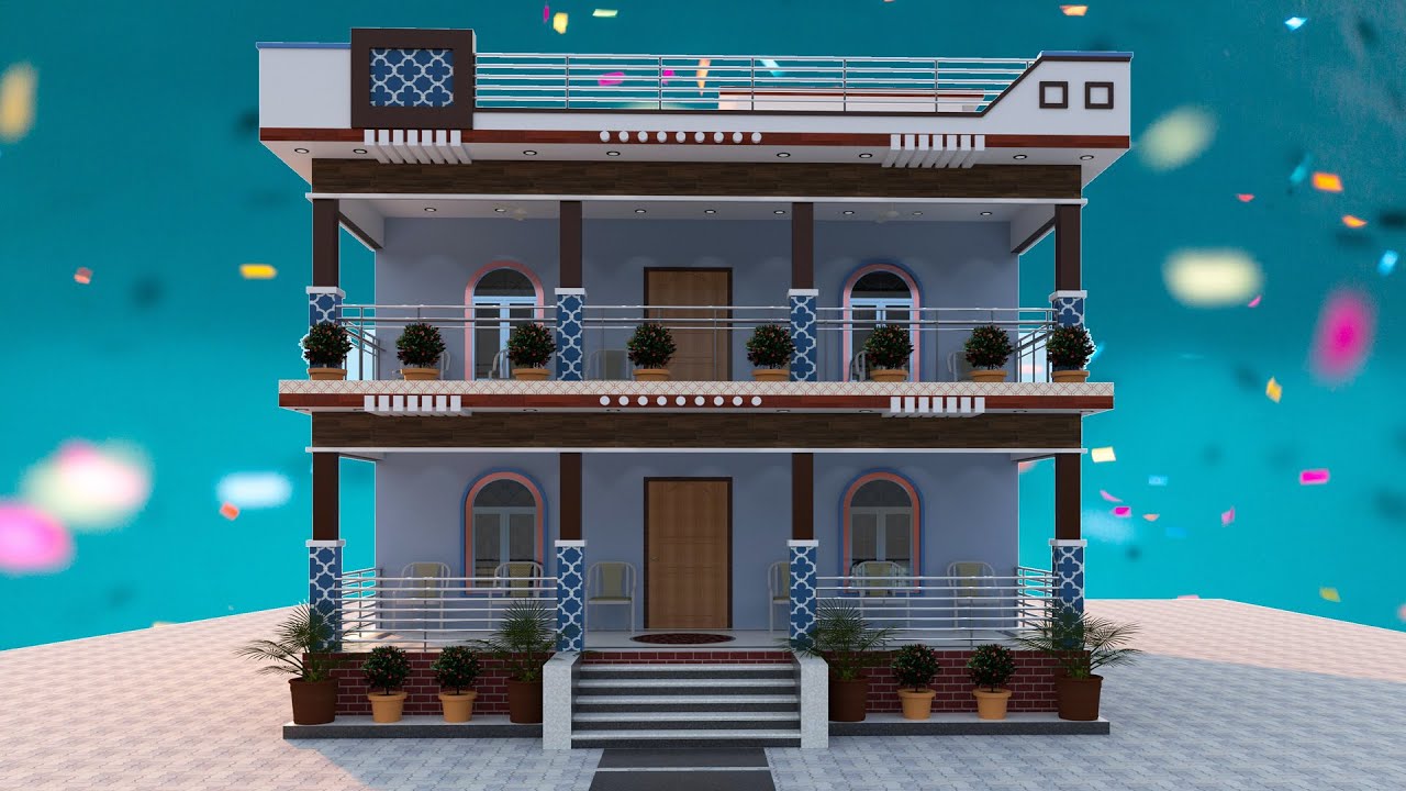 3 bedrooms simple village house plans | beautiful village home plan @My ...