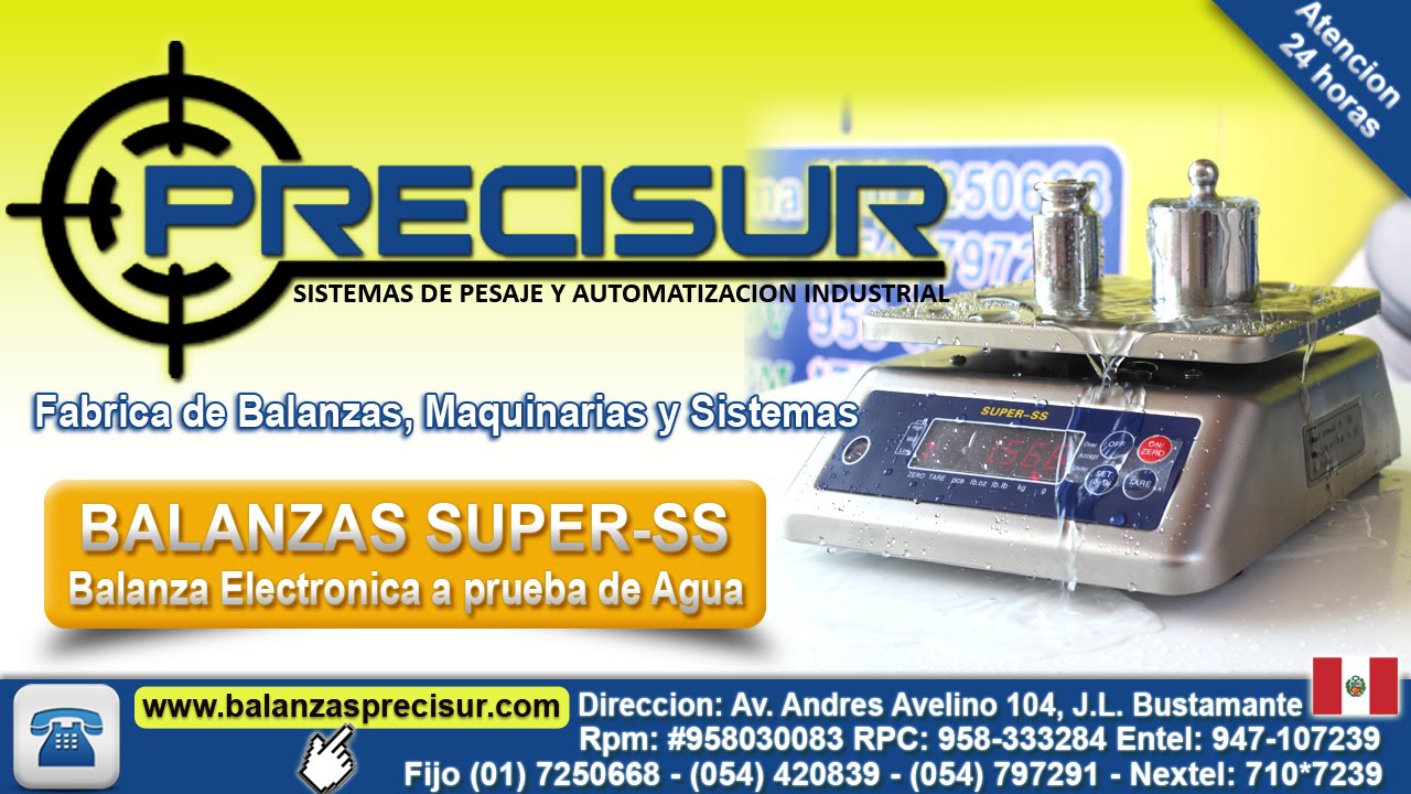 BALANZAS ELECTRÓNICAS SUPER SS - A PRUEBA DE AGUA - YouTube
