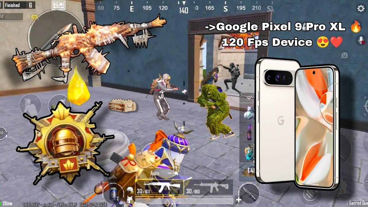Google Pixel 9 Pro XL PUBG Stable 120 FPS Gaming Test ️ || Google Pixel ...