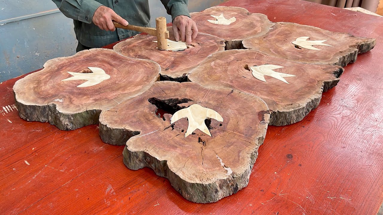 Great Wood Recycling Creative Thinking // Combine Pieces Of Rotten Wood ...