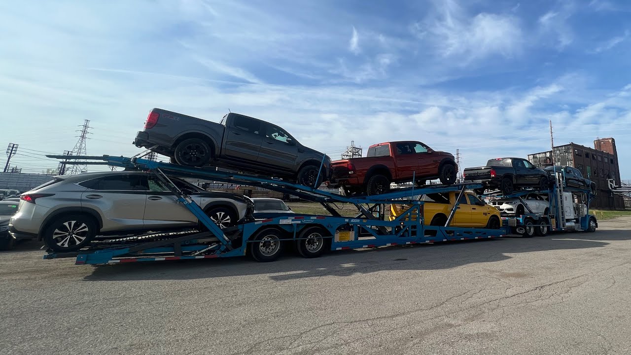 How to Load a car hauler 🙂 - YouTube