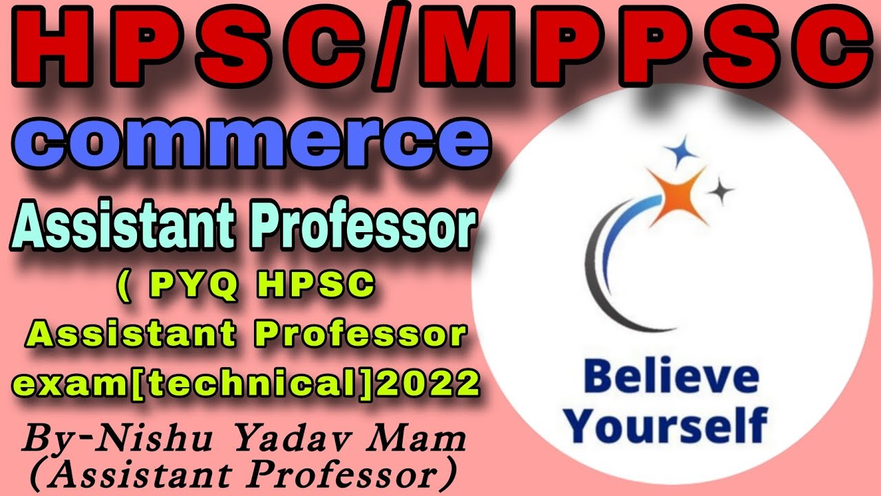 HPSC ASSISTANT PROFESSOR ( commerce) PREVIOUS YEAR PAPERS 2022 BY ...