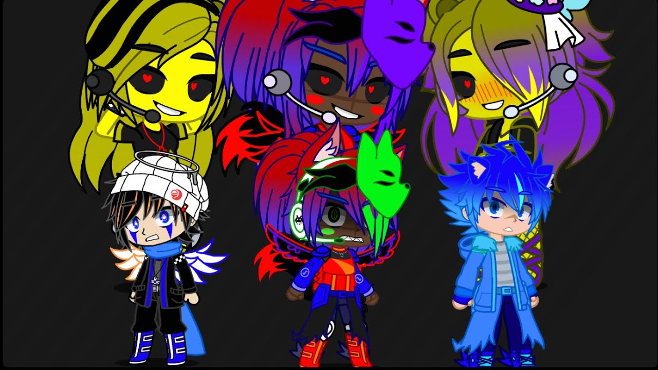 Gacha Club | Surviving at FNIA Night 5 (Everyone on 20/20 mode) - YouTube