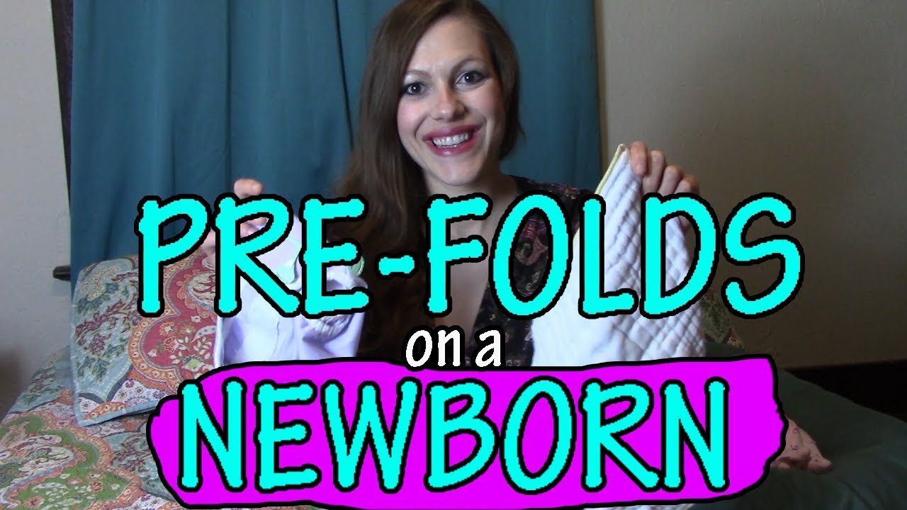 Cloth Diapering // Prefolds on a Newborn // Mom Life - YouTube