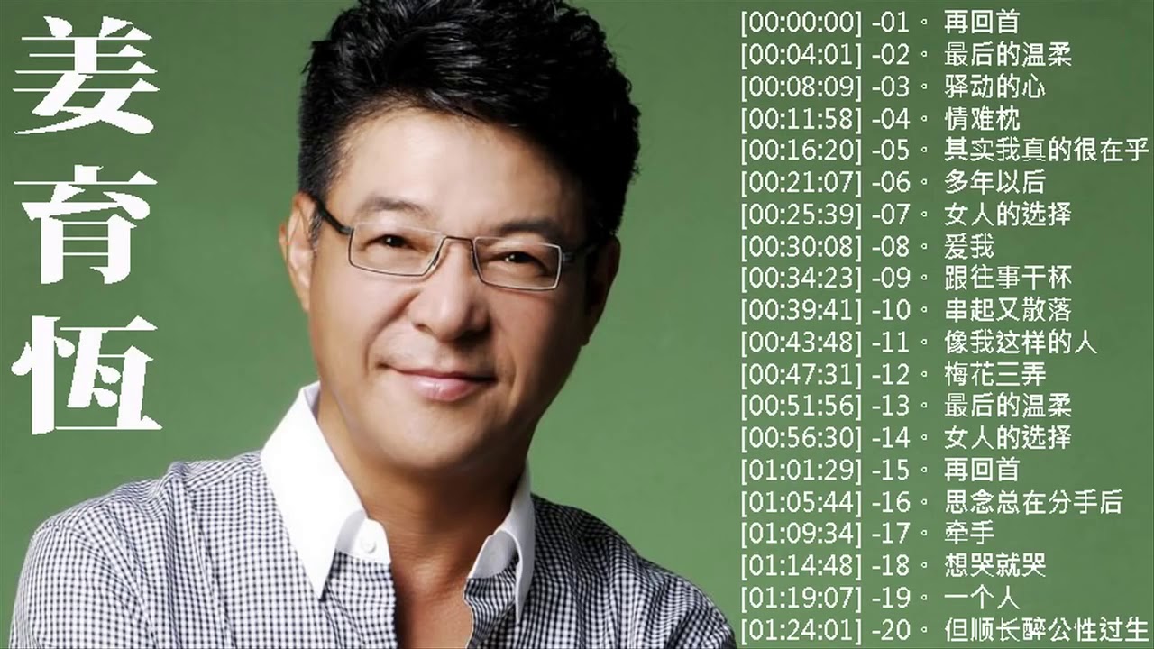 姜育恆 Jiang YuHeng ～ 20首最佳歌曲《再回首／最后的温柔／驿动的心／情难枕／其实我真的很在乎》老歌值得細細回味品嚐 Best Of Jiang YuHeng - YouTube ...