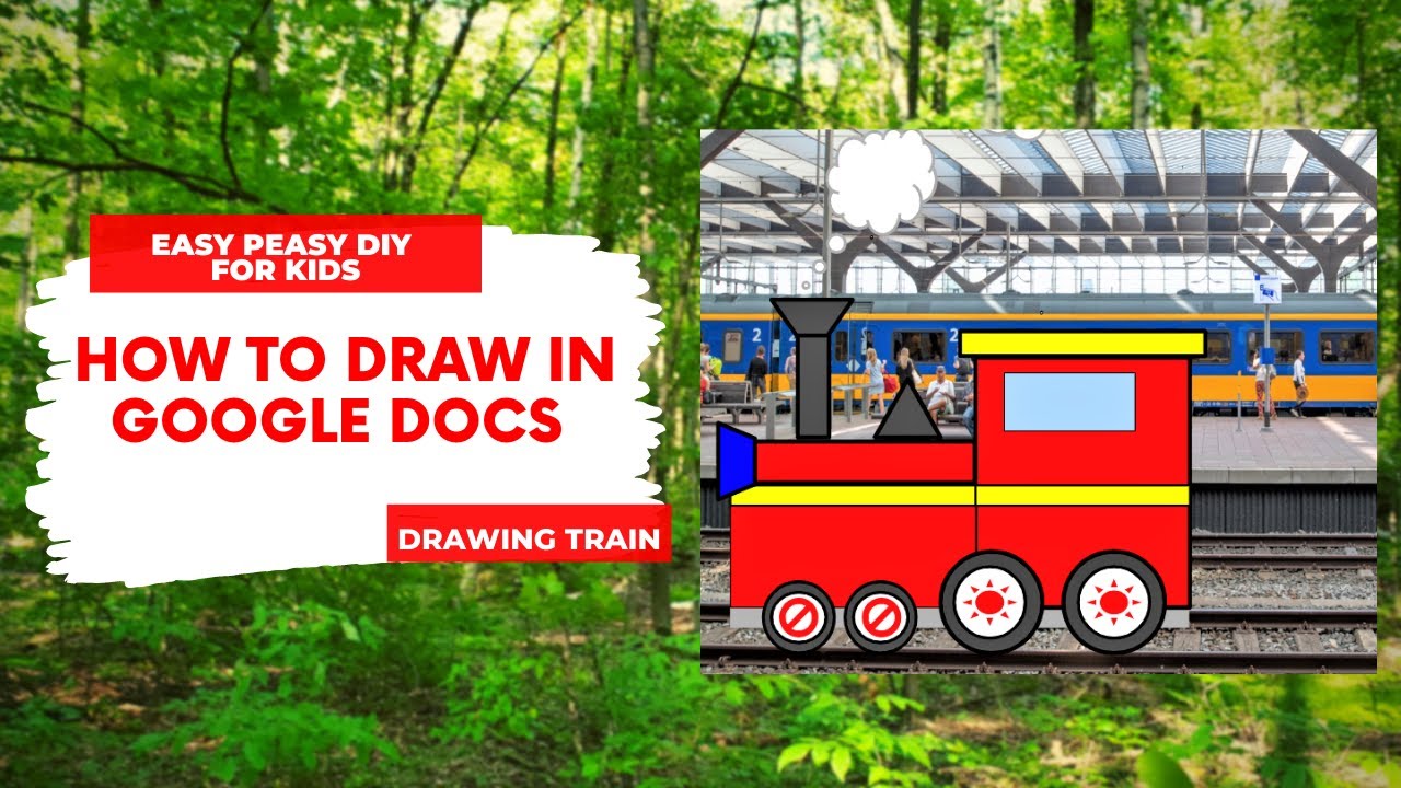 How To Draw Train | Drawing with shapes in Google Docs - YouTube