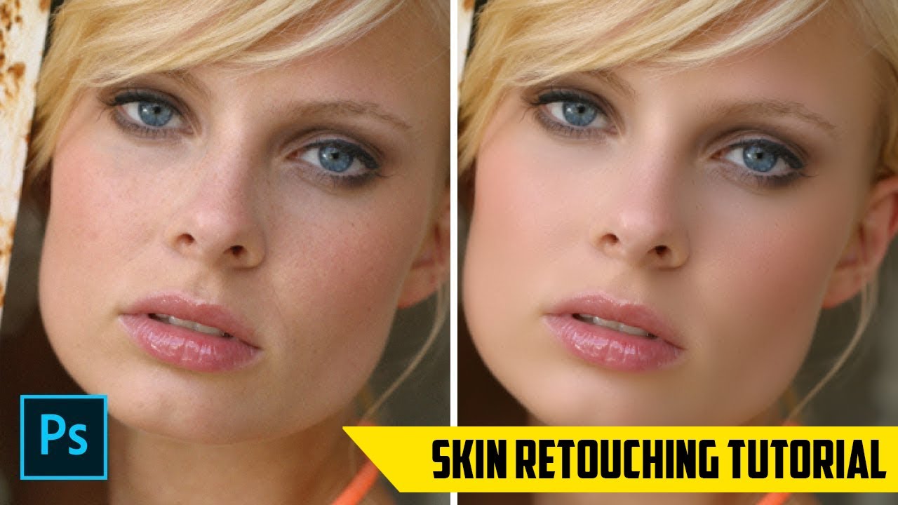Photoshop Skin Retouching Tutorial - Fast Skin Smoothing - YouTube