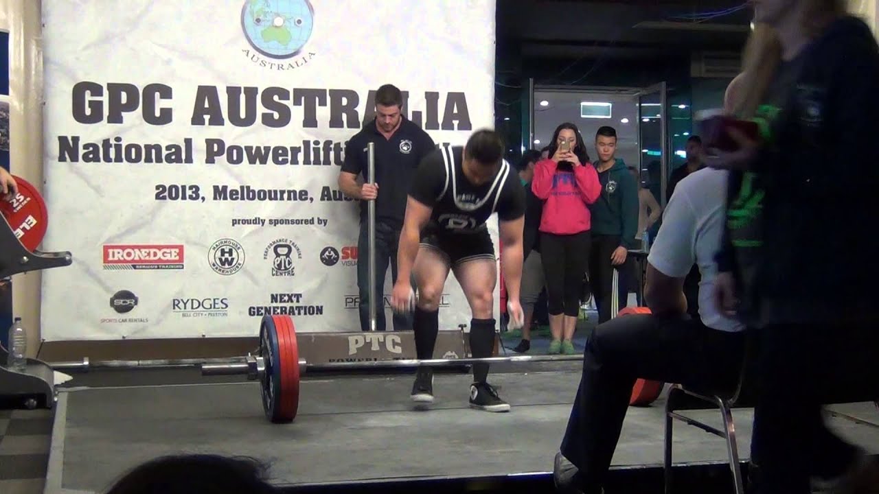 Ando Deadlift Attempt 1 - 220kg @ 81.3kg - 2013 GPC Australian ...