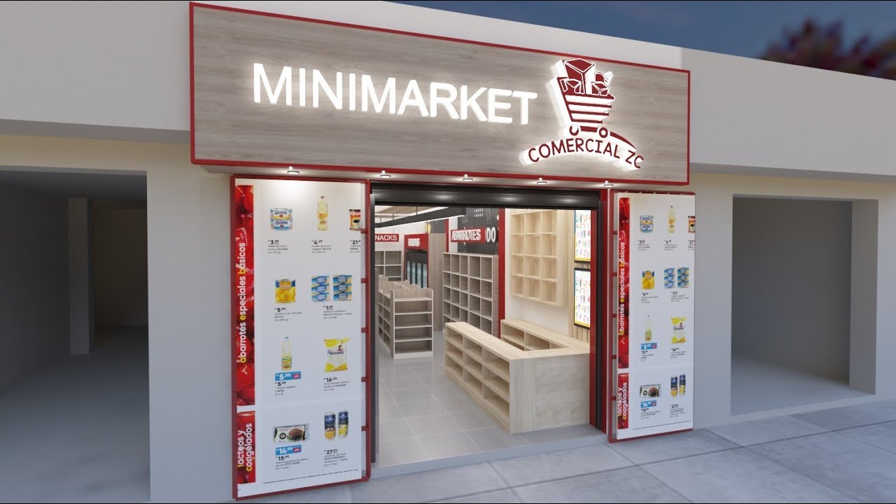 DISEÑO 3D | MINIMARKET "COMERCIAL ZC" - YouTube