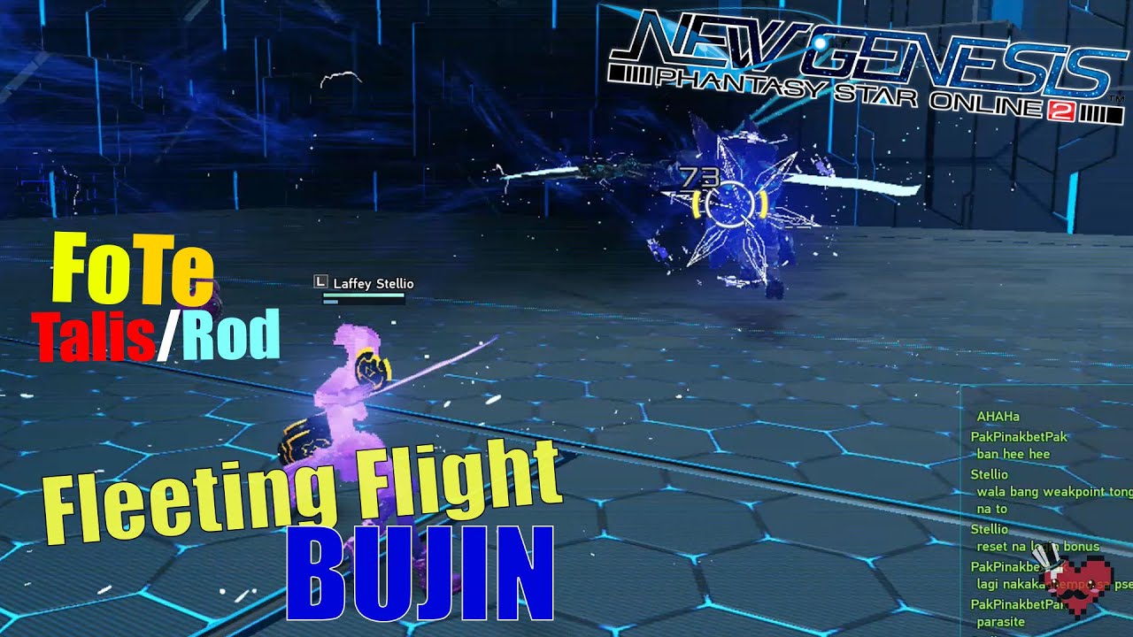 PSO2:NGS | Fleeting Flight - Bujin | No Boss Damage FoTe Talis/Rod 1:11 ...