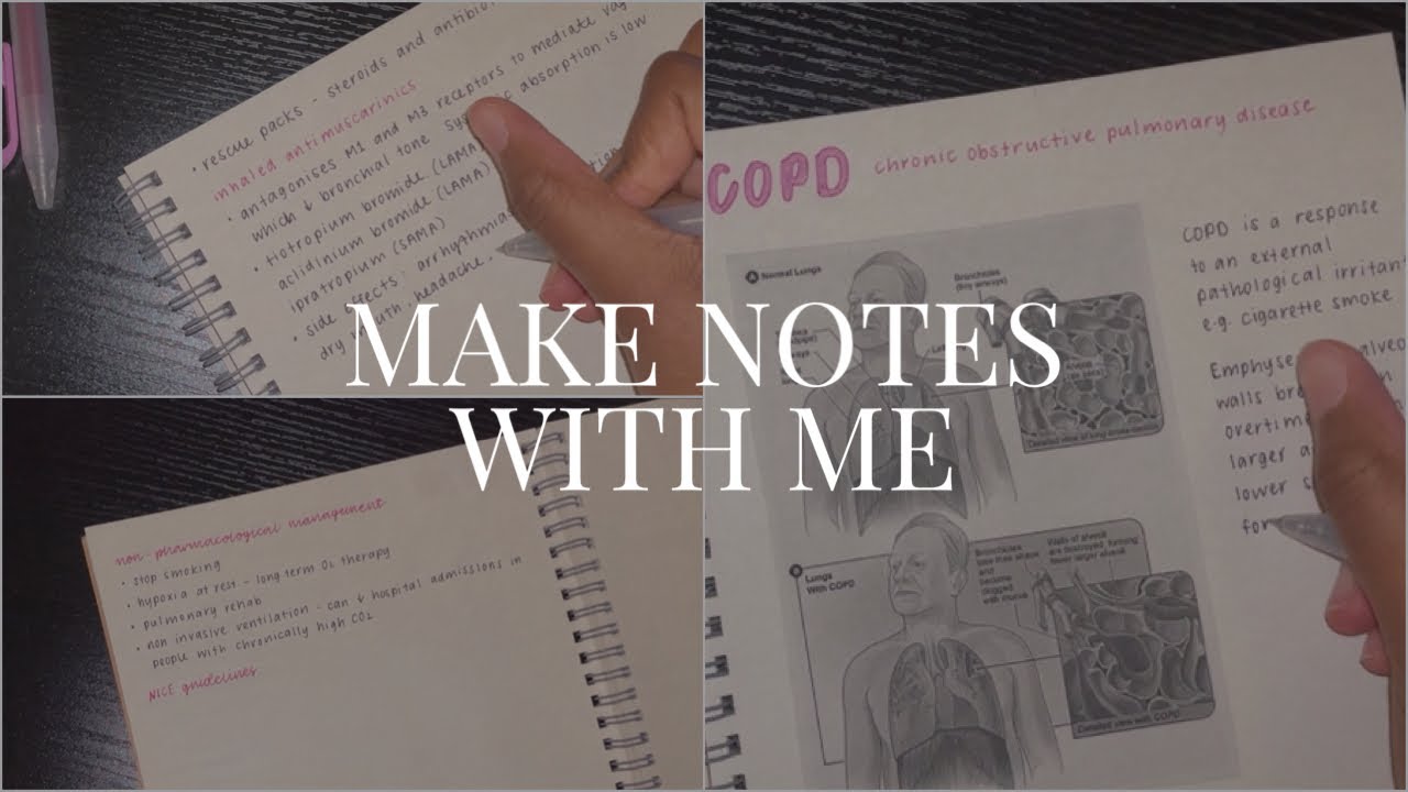 make notes with me - making aesthetic medical study notes for pharmacy ...