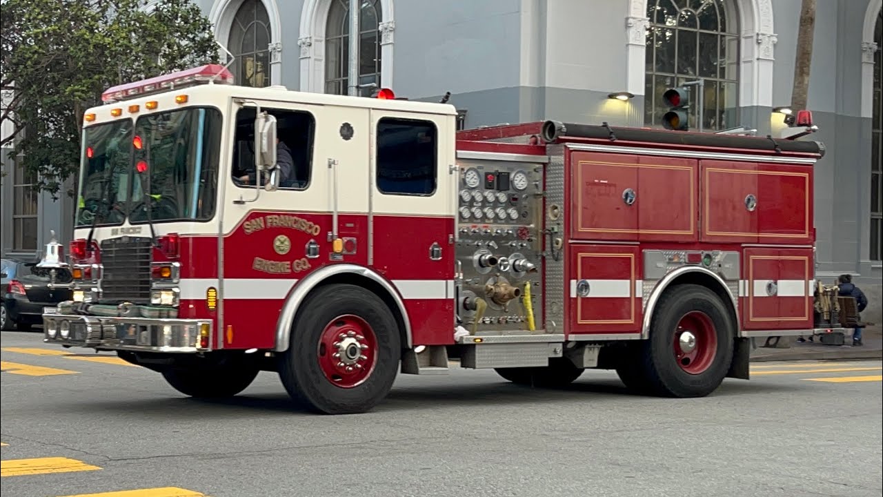 San Francisco Fire Dept. Engine 7 (Reserve) Returning - YouTube