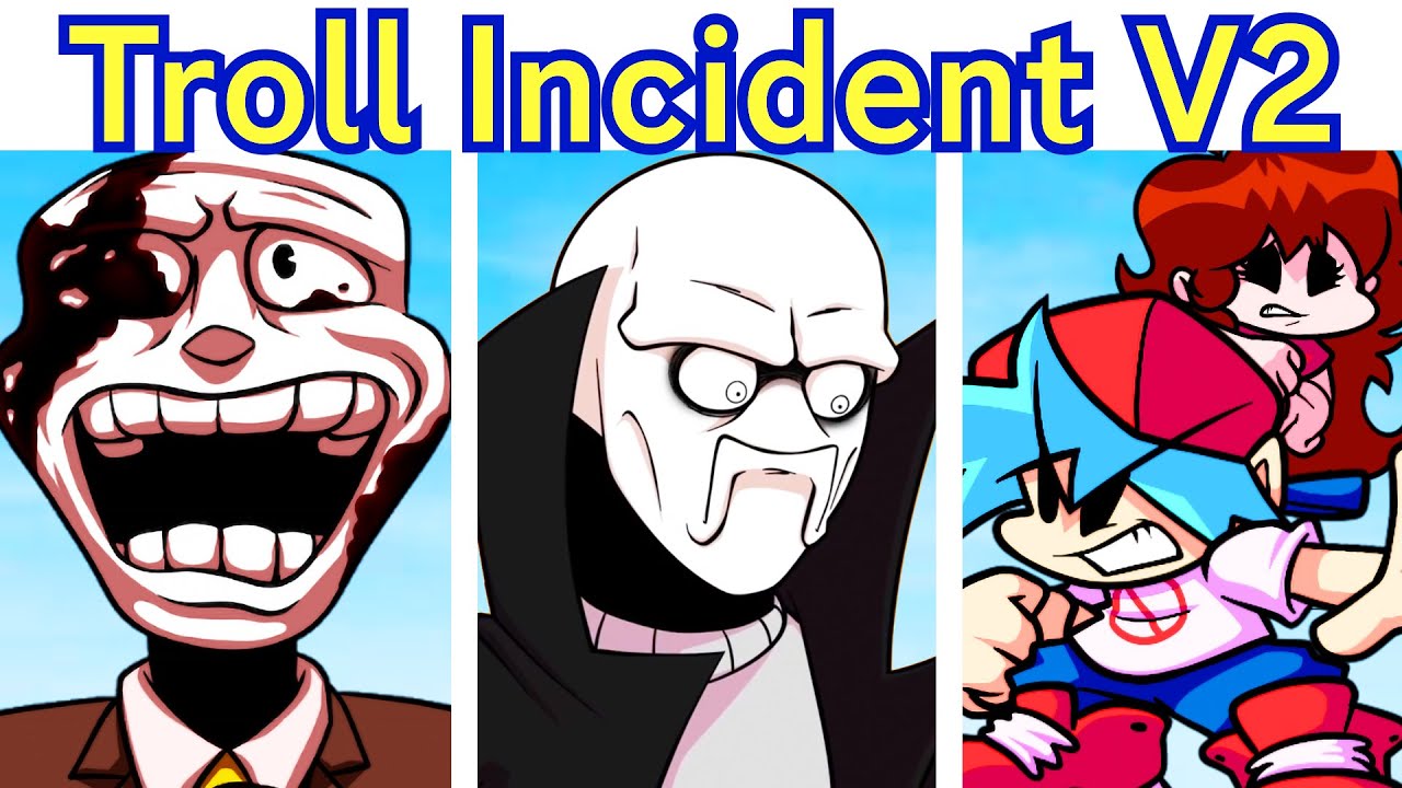 FNF Vs Mr.Trololo V2.0 FULL STORY + CUTSCENES (Friday Night Incident V2 ...