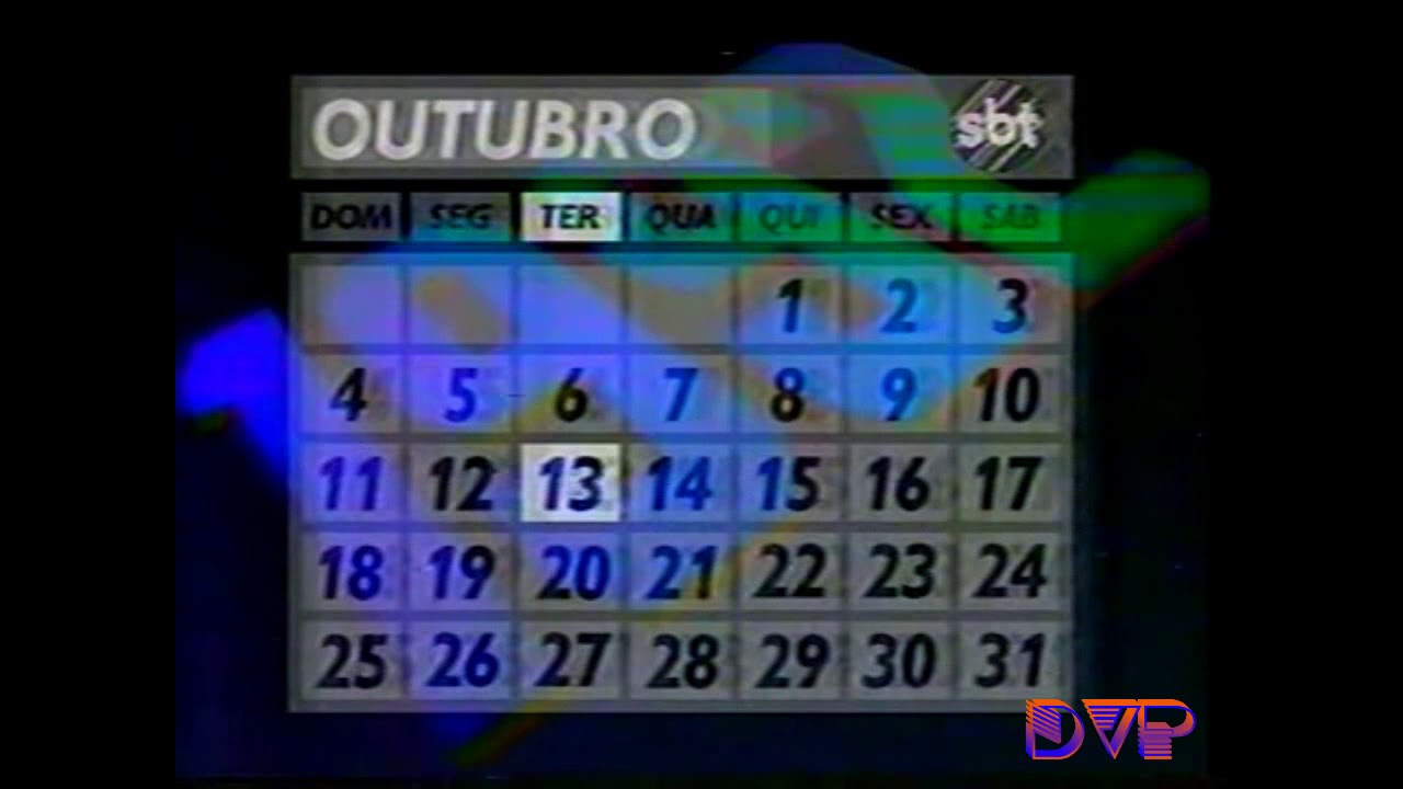 Calendários - SBT SP (13 e 14/10/1992) - YouTube